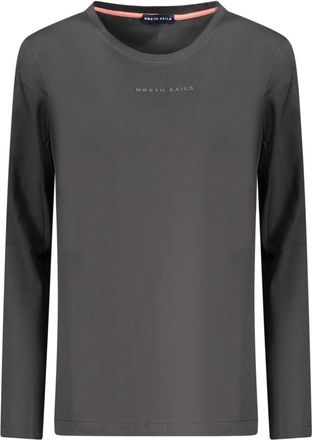 North Sails Lang&auml;rmeliges T-Shirt mit erhabenem Logo - - Tops - Damen - Schwarzk - L