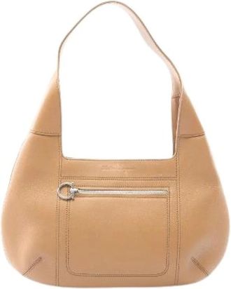 Ferragamo Pre-owned Sac bandouli&egrave;re en cuir Gancini - Femme - Pre-owned - Beige - Taille: ONE Size