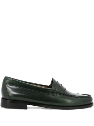 G.H. Bass & Co. mocassins Weejuns &agrave; entaille penny - Vert