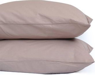 Snoozing 2x kissenbezug - Kissenhülle - 100% Baumwolle - 50x70 cm - Taupe