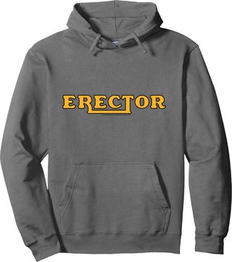 Meccano Erector Gelber Text Logo Retro Pullover Hoodie