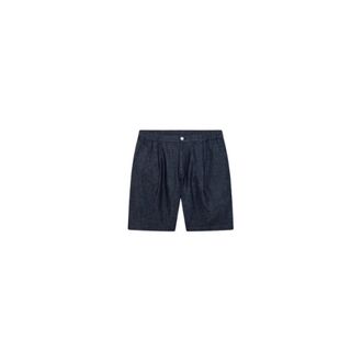 Alpha Studio Bermuda Chambray - - Shorts - Herren - Blau - L