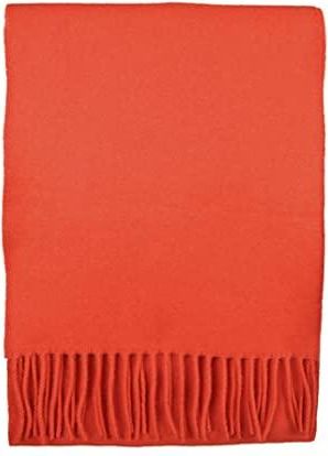 Toutacoo Echarpe 100% Laine - Homme & Femme - Fabriquée en France - Couleur 18b-Corail