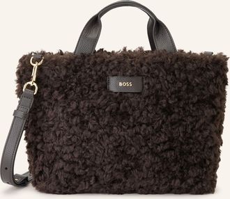 HUGO BOSS Handtasche Palmah Aus Kunstfell braun
