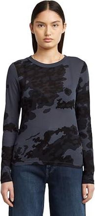 G-Star 8719965012981 AOP Slim R T LS WMN, Multicolore (India Ink Forest Camo D27103-e151-h530), XS