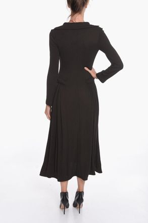 Bottega Veneta SALON 01 Maxi-Kleid mit langen &Auml;rmeln aus Jersey Bottega Veneta