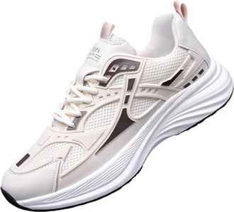Generic Chaussures de marche d&eacute;contract&eacute;es en maille pour homme - Baskets &agrave; plateforme &eacute;paisse et respirante &agrave; lacets pour le travail et lentra&icirc;nement quotidi