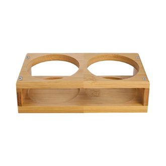 Generico Weinglas-B&auml;ckerei - Whiskyglashalter | Organisation und Aufbewahrung des 2-Loch-Tabletts aus Holz | Getr&auml;nkehalter f&uuml;r die Party