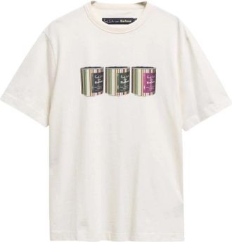 Barbour Tinned Graphic Tee - - Tops - Herren - Wei&szlig; - M