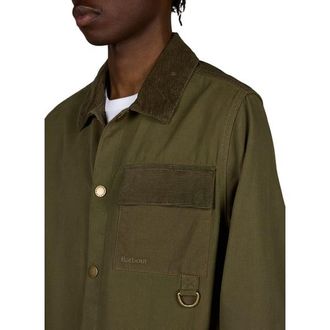 Barbour Surchemise &agrave; empi&egrave;cements velours en coton