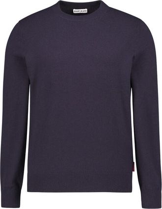 Joop Herren Pullover blau Wolle unifarben