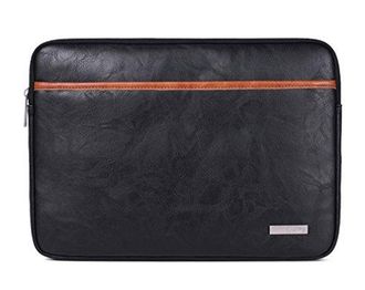 LaoZan 13-15 Pouces Housse pour Ordinateur Portable en Faux cuir Pochette Sacoche pour Ultrabook Netbook 14 Noir marron