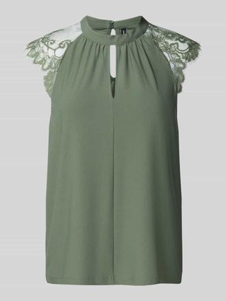 Vero Moda Regular Fit Blusentop mit Spitzen-Anteil Modell MILLA
