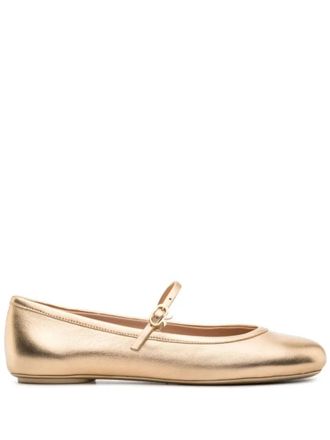 Gianvito Rossi Lamb Leather Ballerina Flats With Delicate Strap D - Gr. 39 (EU) - in Braun