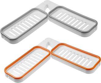 Pretyzoom 2 Stück Bohren Faltbare Wandregale aus Robustem Eckige Wasserabweisende Badezimmer Ablagen mit Abtropfboden Platzsparende Toiletten und Duschaufbewahr