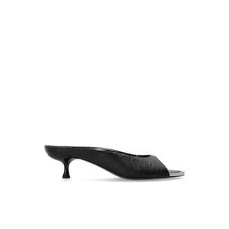 Diesel D-Diams Leder-Mule mit schwebendem Oval D - - Shoes - Damen - Schwarzk - 41 EU