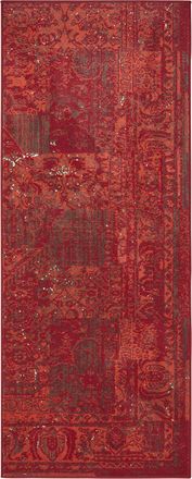 Hanse Home Teppich Plume - Used-Look Teppich Kurzflor Modern Vintage Design Teppiche für Esszimmer, Wohnzimmer, Kinderzimmer, Flur, Schlafzimmer, Küche - Rot 80x