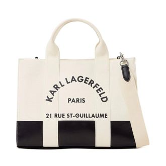 Karl Lagerfeld Femme, Sacs, Blanc, Taille: ONE Size Sac cabas moyen Rue St-Guillaume