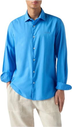 MC2 Saint Barth Homme, Chemises, Bleu, Taille: S Chemise en voile de coton