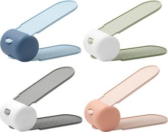 BESPORTBLE JECOMPRIS 4 St&uuml;ck Teiliges Verstellbares Doppel schuhregal Blau Gr&uuml;n Platzsparender Schuhhalter f&uuml;r Zuhause Hotel Schuhgesch&auml;ft Stabile Glatte Oberfl&auml;