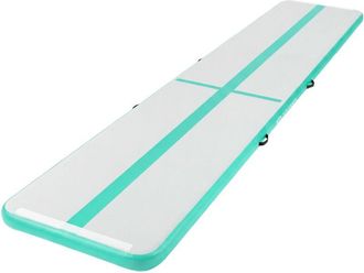 ECD Germany ECD Germany Aufblasbare Gymnastikmatte Turnmatte Airtrack 5m Mint-Gr&uuml;n, 10 cm Dicke, Tumbling Matte Air Matte Track Trainingsmatte Fitnessmatte