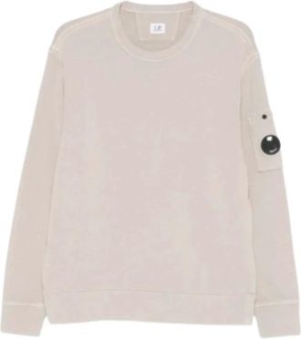 C.P. Company C.p. Company, Homme, Sweatshirts et sweats &agrave; capuche, Beige, Taille: M SweaT-shirt &agrave; manches longues