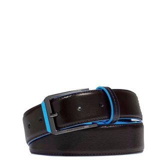 Piquadro Blauer G&uuml;rtel aus Leder im Karree-Design - - Accessories - Herren - Braun - ONE SIZE