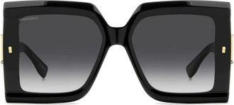Dsquared2 Femme, Accessoires, Noir, Taille: 64 MM Lunettes de soleil carr&eacute;es oversize