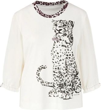 Marc Cain Femme, Blouses et Chemises, Blanc, Taille: 38 FR Chemisier imprim&eacute;
