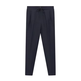 Fabiana Filippi Femme, Pantalons, Bleu, Taille: 40 FR Pantalon pliss&eacute; en lin m&eacute;lang&eacute;
