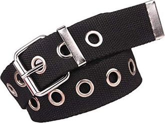 P Prettyia Ceinture Toile Femme Ceinture de Jeans Women Belt pour Jeans - Noir, comme décrit