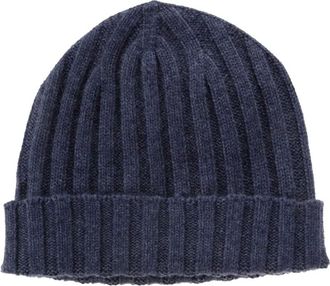 Alpha Industries bonnet en cachemire à design côtelé - Bleu