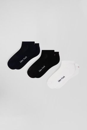 Eden Park Lot De 3 Paires De Chaussettes En Coton M&eacute;lang&eacute; Bleu Marine