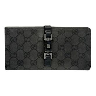 Gucci Portefeuille en cuir Pre-owned - Femme - Pre-owned - Noir - Taille: ONE Size