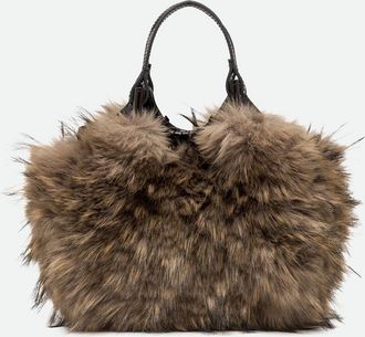 Gianni Chiarini Dua Mini-Handtasche aus Kunstpelz und Rindsleder