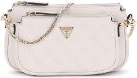 Guess Noelle II Double Pouch Crossbody Bag White Logo