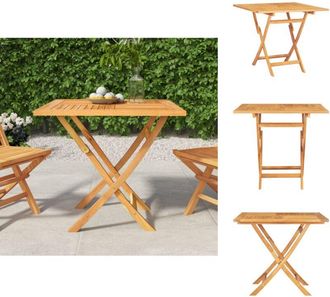 vidaXL Gartentisch Klappbar 85x85x76 cm Teak Massivholz - Gartenm&ouml;bel - Teaktisch - Klapptisch - Esstisch - Outdoortisch
