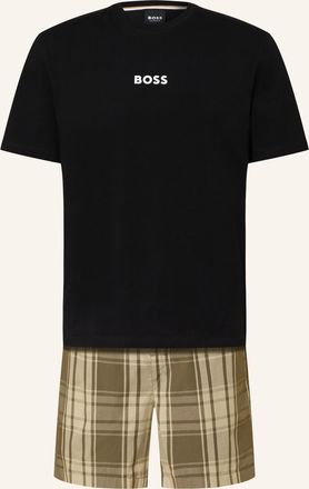 HUGO BOSS Shorty-Schlafanzug Easy Short Mit Geschenkbox gruen