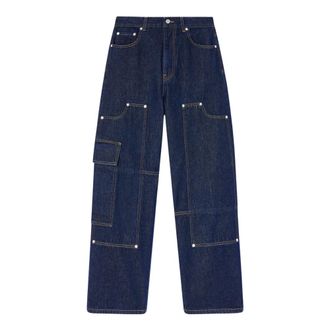 Ganni Baumwoll-Denim-Jeans - - Jeans - Damen - Blau - W26