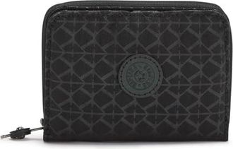 Kipling Money Love Portefeuille Moyen, Signature EMB (Noir)