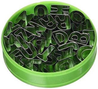 Pati-Versand Silikon 11045 Alphabet Ausstechformen Metall Silber 12 x 2 x 12 cm