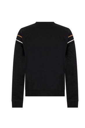HUGO BOSS Mens Sweatshirt With Round Neck Cotton Black Sweatshirts Sweater