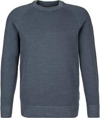 Marc O'Polo Herren Pullover blau Baumwolle unifarben