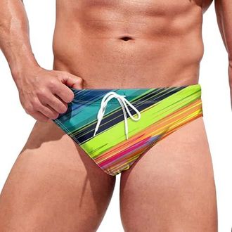 Generic Sous-v&ecirc;tements pour hommes, slip avec imprim&eacute; amusant, slip confortable et doux, sous-v&ecirc;tements pour homme, taille &eacute;lastique avec cordon de serrage, c