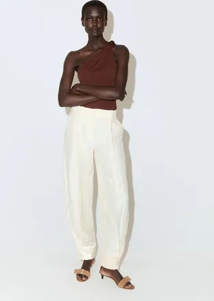 Mango Top asym&eacute;trique avec appliqu&eacute; orange br&ucirc;l&eacute; - Femme - XS - MANGO