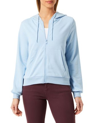 Only Damen Onlbella L/S Reg Zip Hood Ub Cc SWT Kapuzenpullover, Clear Sky/Detail:no Badge,L