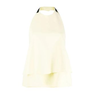 Jil Sander Halterneck Top mit offenem R&uuml;cken - - Tops - Damen - Gelb - XS