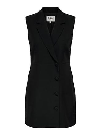 Only Onlelly Life S/L Blazer Dress TLR, Noir, 36 Femmes
