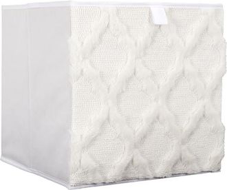 The Home Deco Factory Home Deco Factory, HD0252, Faltbarer Aufbewahrungsw&uuml;rfel 30 x 30 cm, getuftet, Elegantes und strukturiertes Design, praktisch und praktisch, vielseiti
