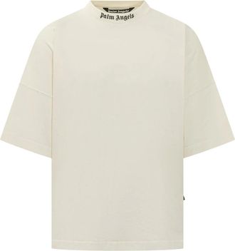 Palm Angels Homme, Tops, Blanc, Taille: L T-Chemises